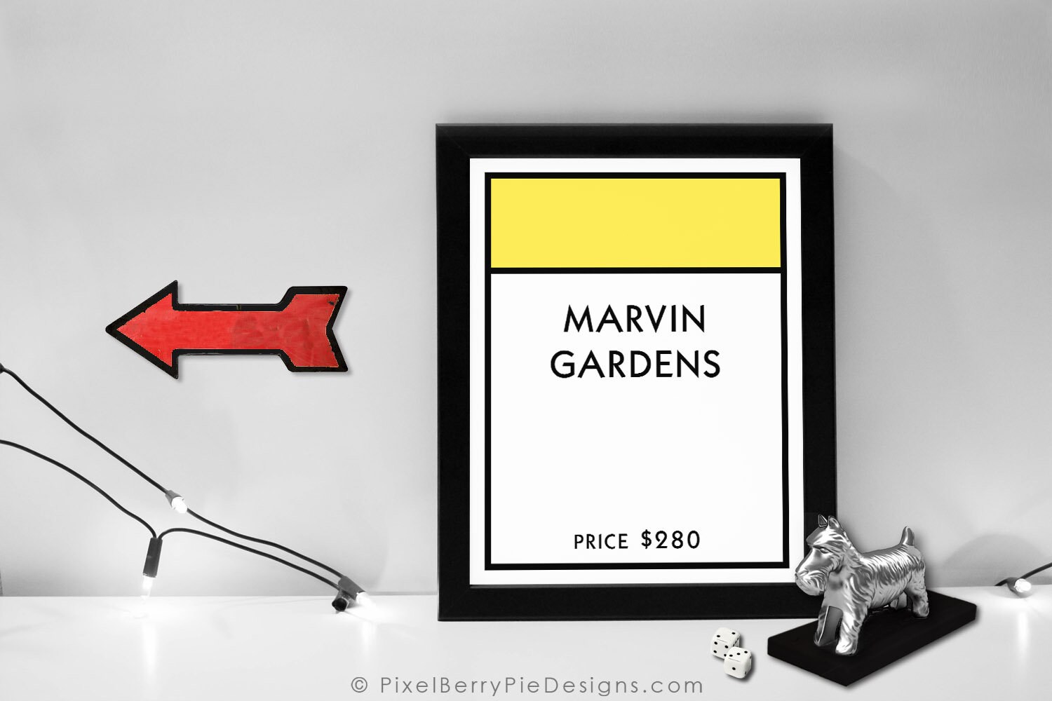 Monopoly Property Board Space // ALL Properties Available! // 8x10 Art ...
