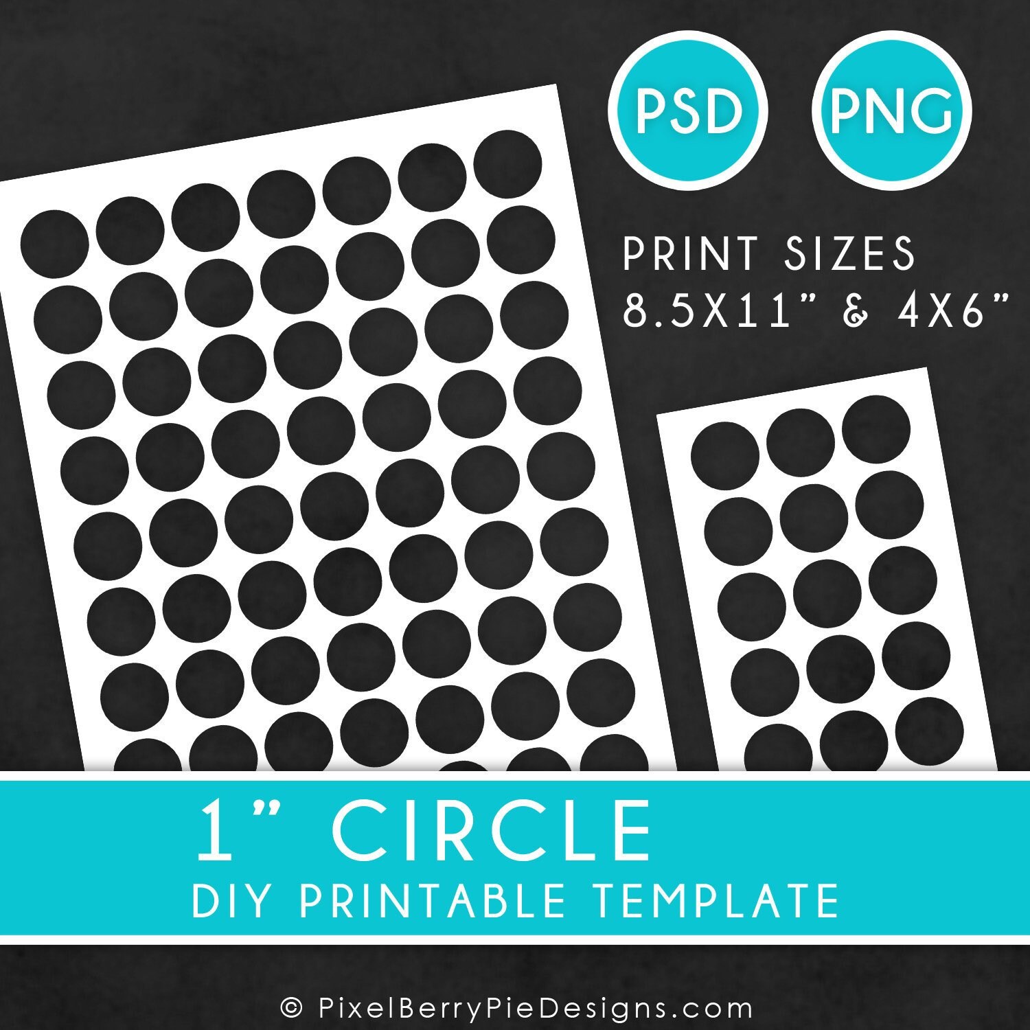 1 inch Circles DIY Collage Sheet Printable Instant Download | Etsy