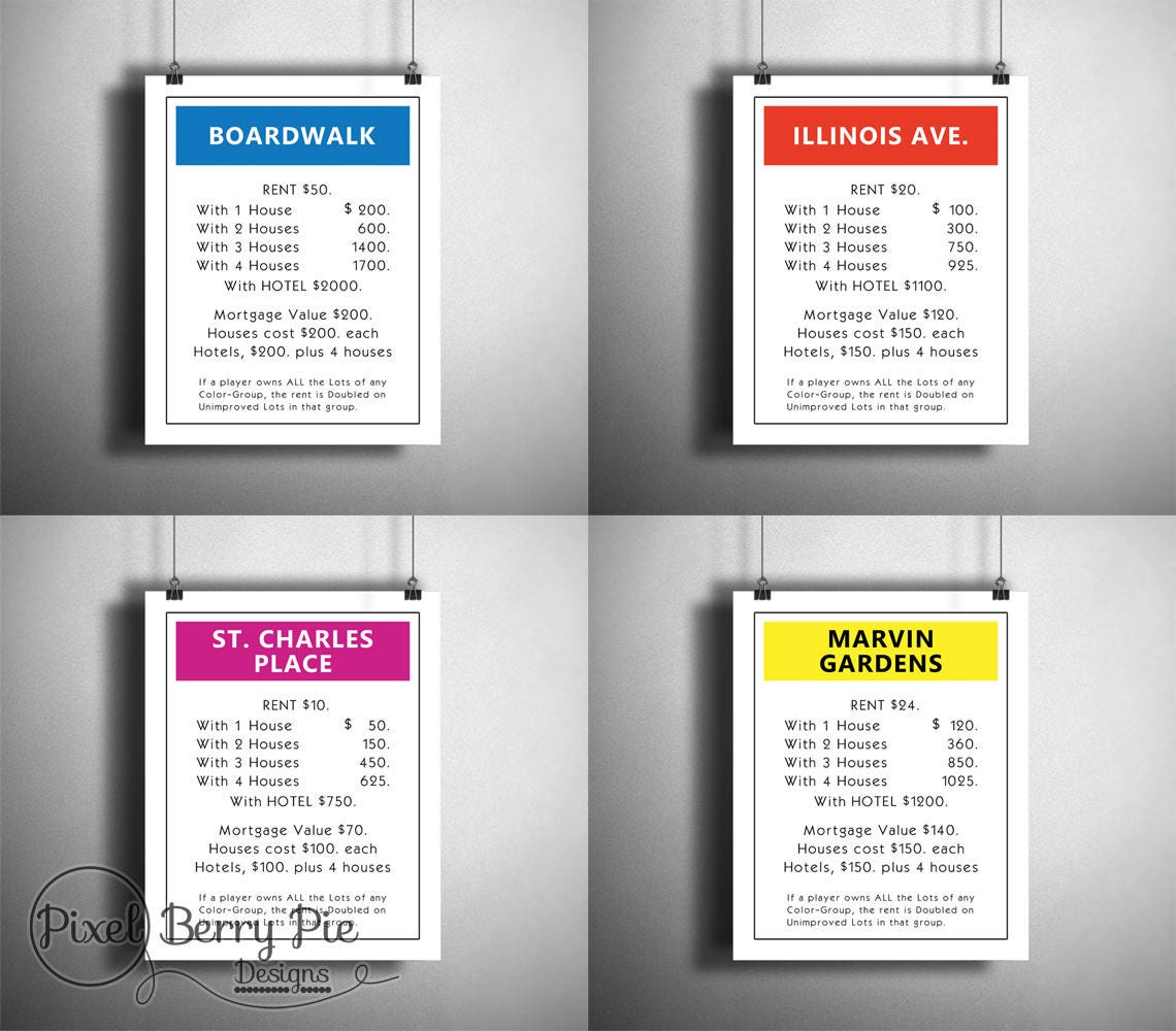 Monopoly Property Cards Template - Sarseh.com Monopoly Property Cards Template - Sarseh.com