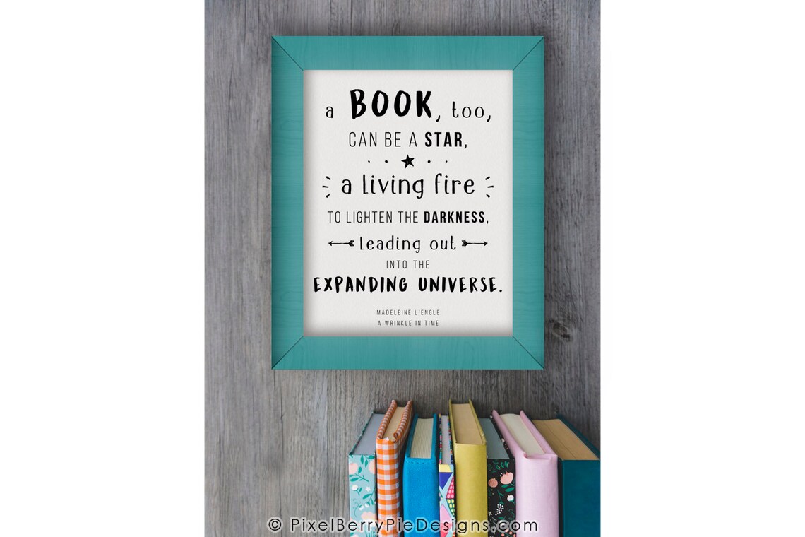A Book Too Can Be a Star... QUOTE A Wrinkle in Time // 8x10 - Etsy