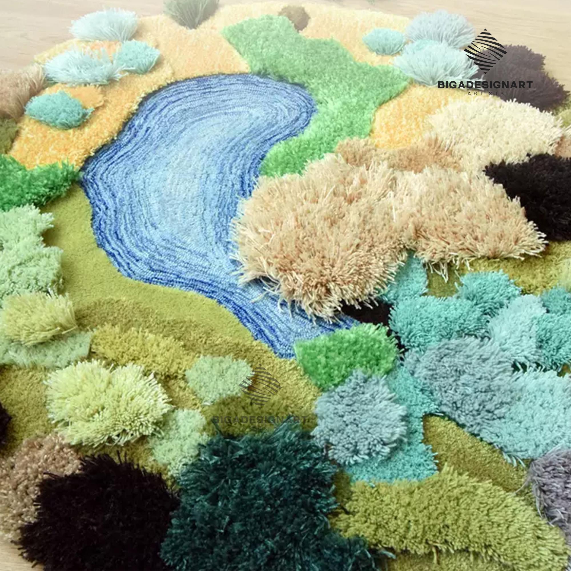 Green Moss Rugs,moss Forest Rugs Carpet,custom Latch Hook Rugs,custom ...