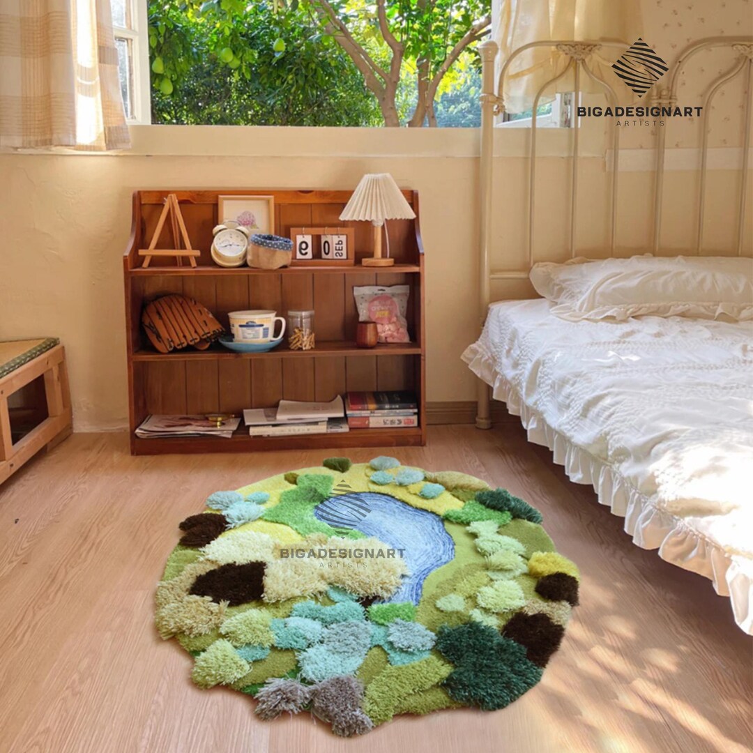 Green Moss Rugs,moss Forest Rugs Carpet,custom Latch Hook Rugs,custom ...