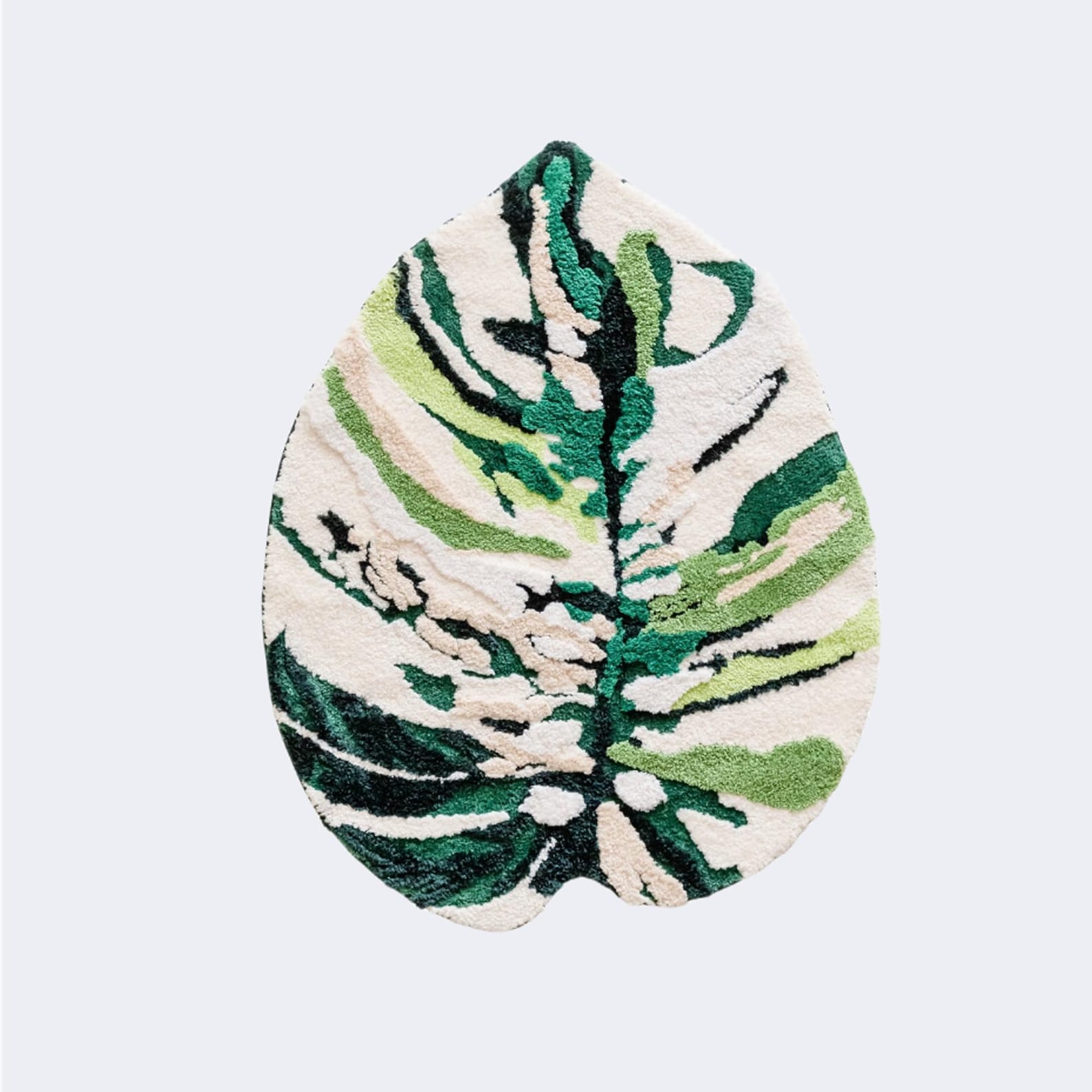 Tufted Monstera Rug, Monstera Leaf Rug,fluffy Monstera Rug, Green Plant ...