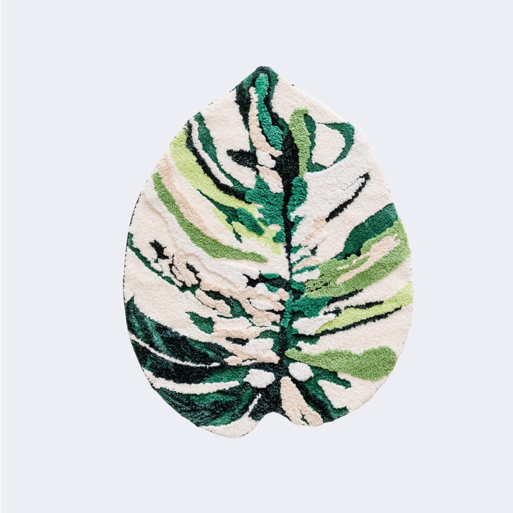Tufted Monstera Rug, Monstera Leaf Rug,fluffy Monstera Rug, Green Plant ...