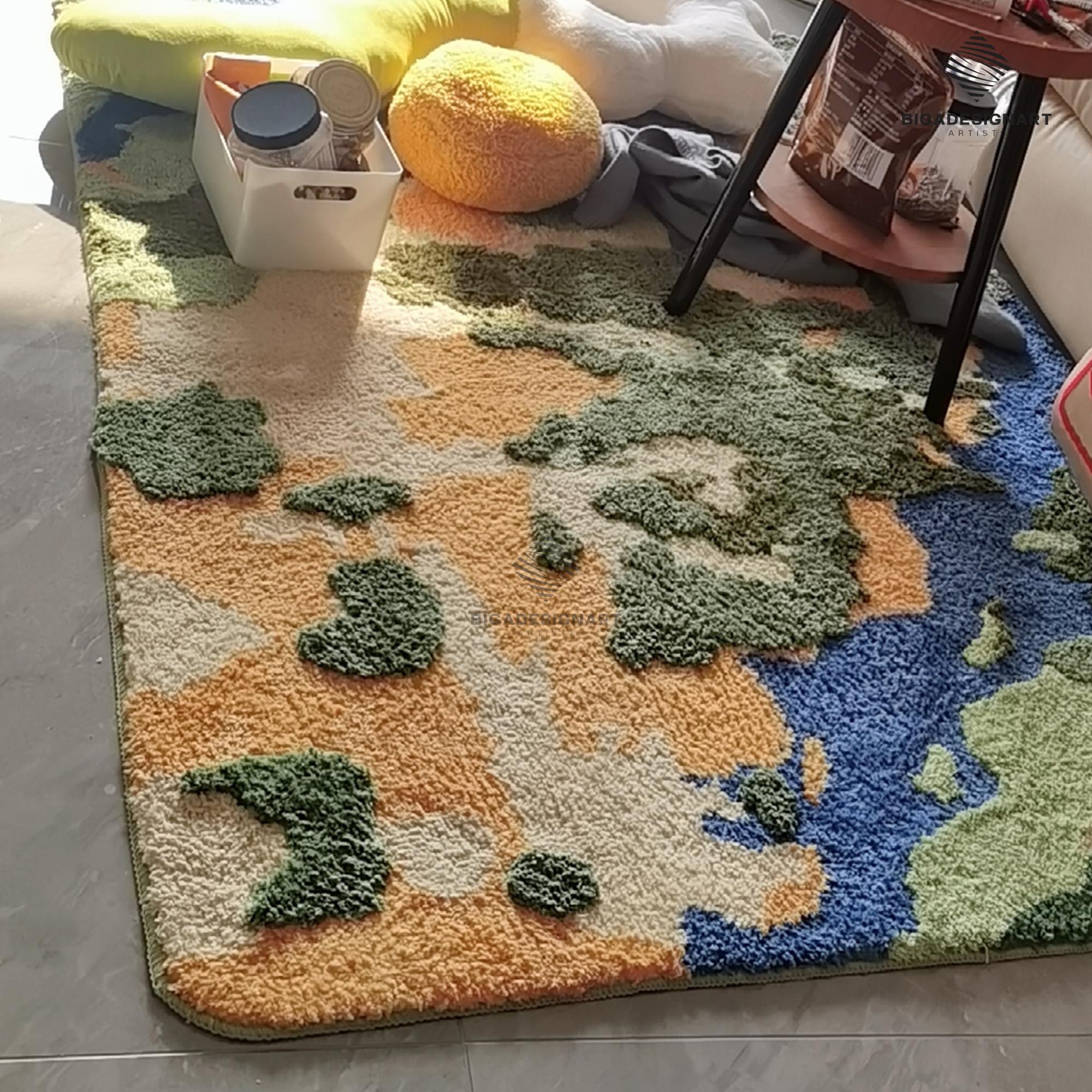 Beside Rugs, Carpet Custom Moss Meadows Forest Rugs,moss Forest Rugs ...