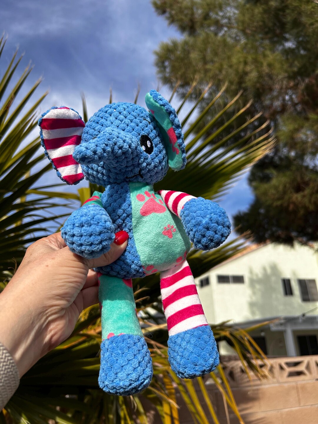 Eco-friendly Plush Elephant Dog Toy Durable, Soft, Non-toxic ...