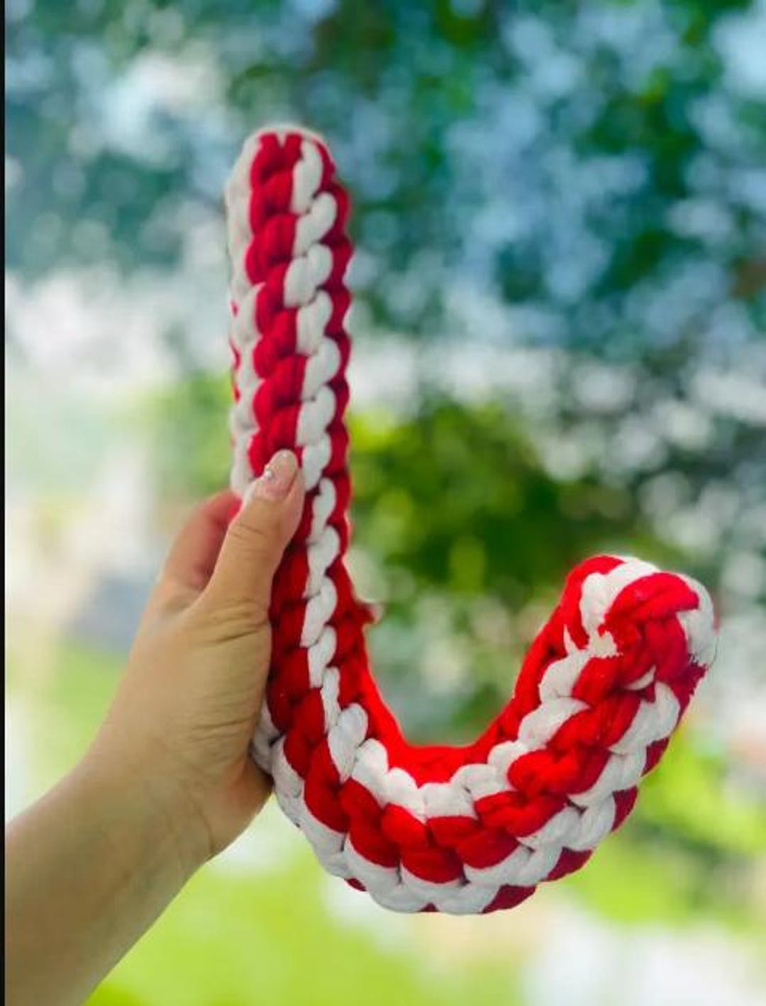 Christmas: Eco Friendly Handmade Small Braided Rope Candy Cane - Etsy