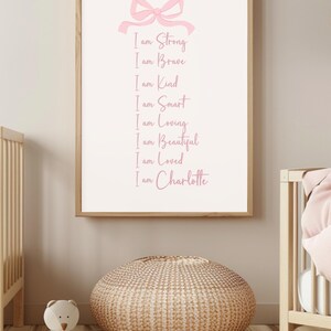 Nursery Wall Art Girl Room Decor Prints With Bow Nursery Prints Girl ...