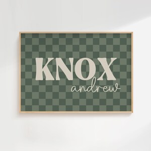 Checkered Baby Sign Digital Print Checkered Nursery Decor Baby Boy Sign ...