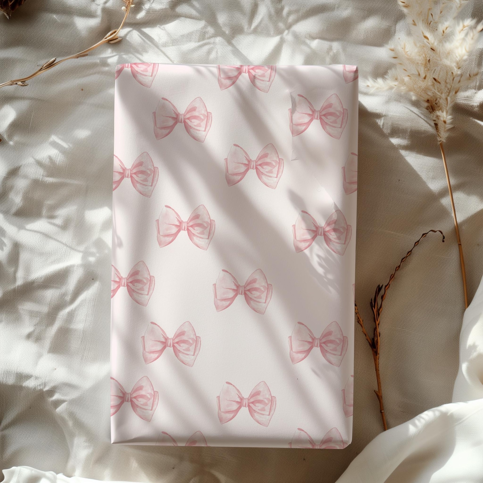 Bow Gift Wrap for Present Wrapping Paper for Christmas Gift Wrapping ...
