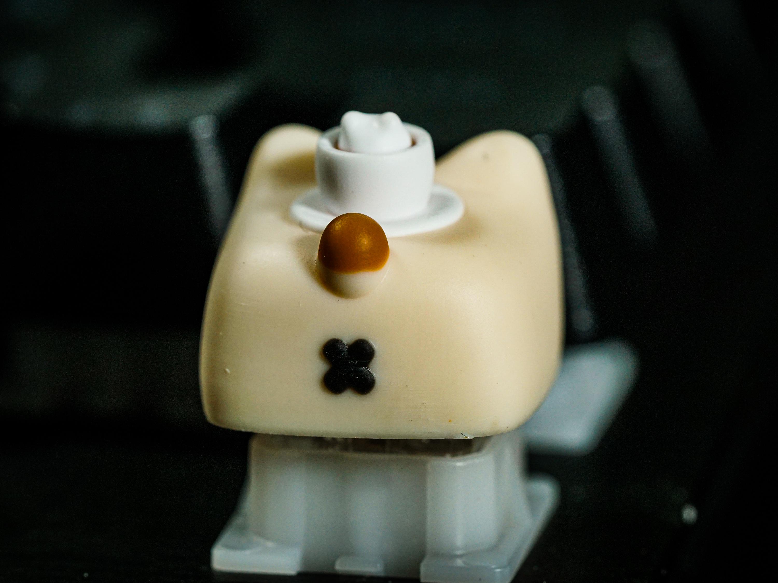 Coffee Cat Dessert Artisan Keycap, Cute Miniature Food Keycap for ...