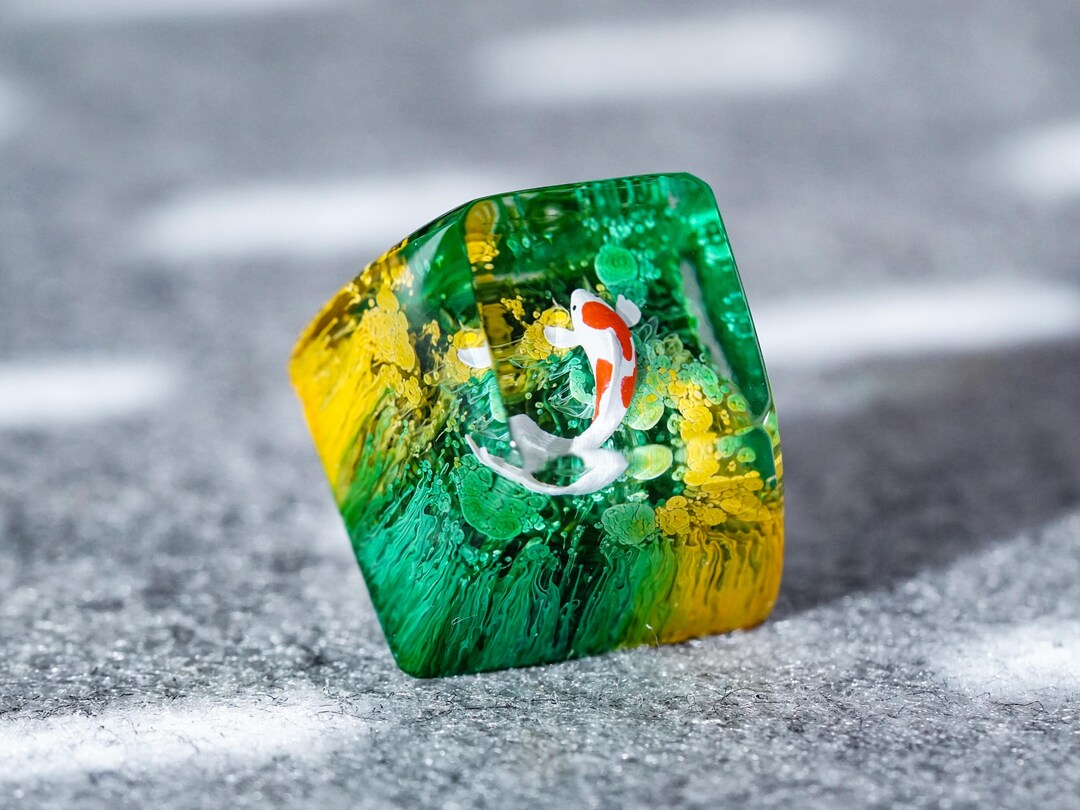 Red Japanese Koi Artisan Keycap, Ocean Collection Keycap, Ocean Keycap ...