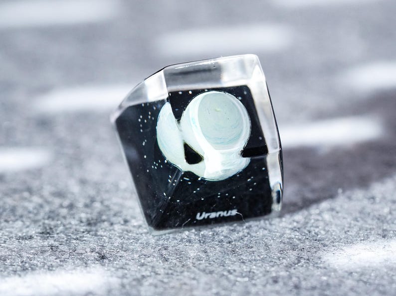 Uranus Planet Keycap, Solar System Artisan Keycaps, Universe Resin ...