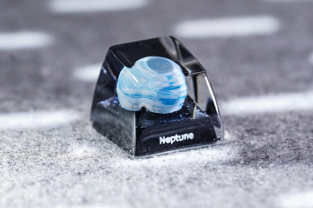 Neptune Planet Keycap, Solar System Artisan Keycaps, Universe Resin ...