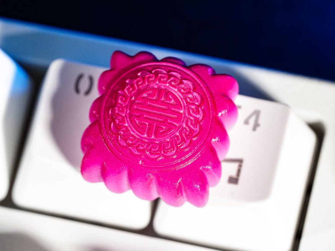 Taro Moon Cake Artisan Keycap, Kawaii Dessert Keycap for Cherry MX ...