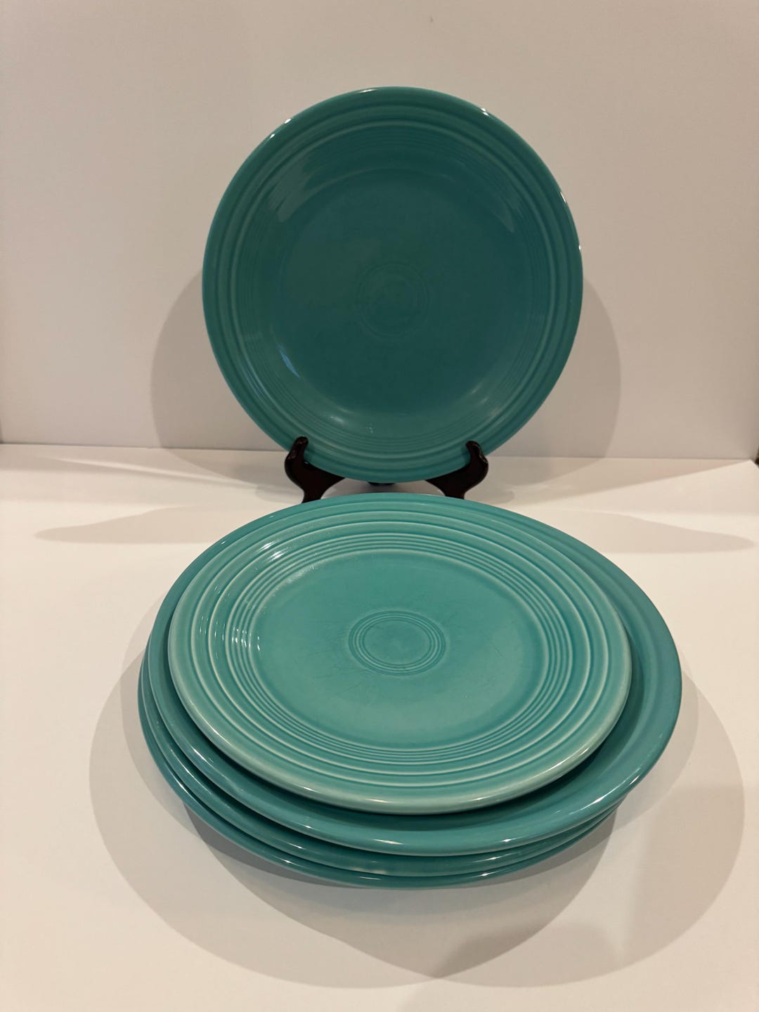 Fiestaware Turquoise Dinner Plates 10.5" Lead-free. Set of 4, 1 Lunch ...