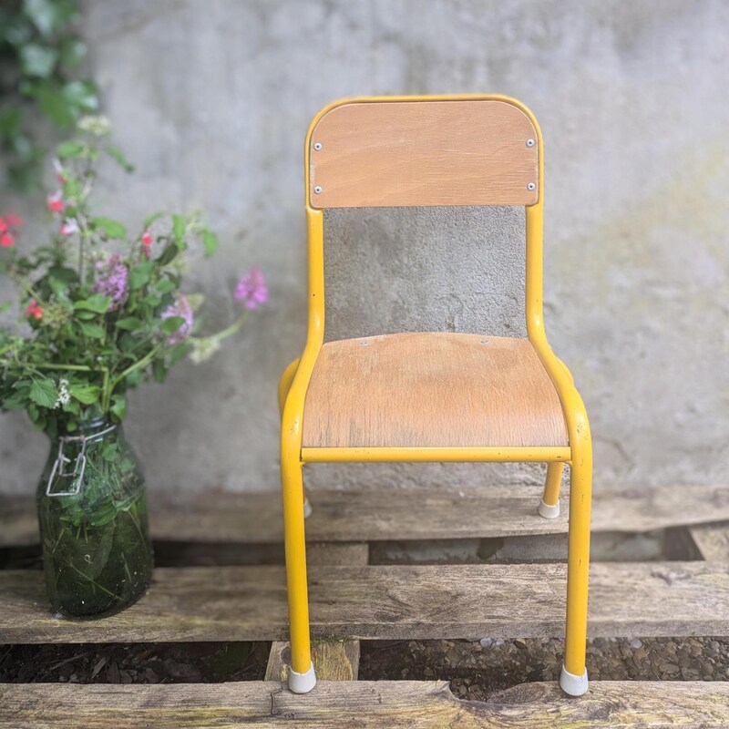 Wood School Chair - Etsy