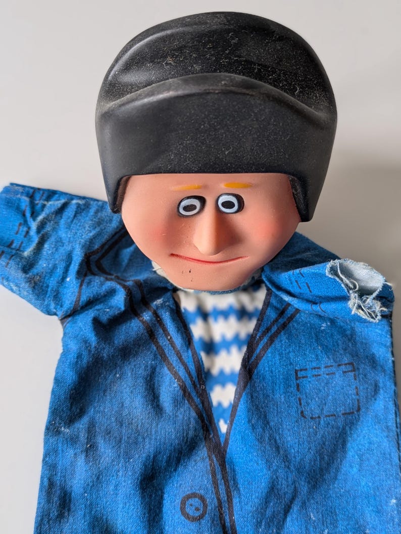 Vintage French Hand Puppet: 1950s Collectible Toy - Etsy