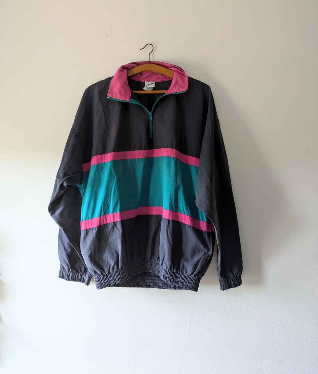 Vintage Sportwear, 1980s Decathlon Zipped Sports Top, French Retro Top ...