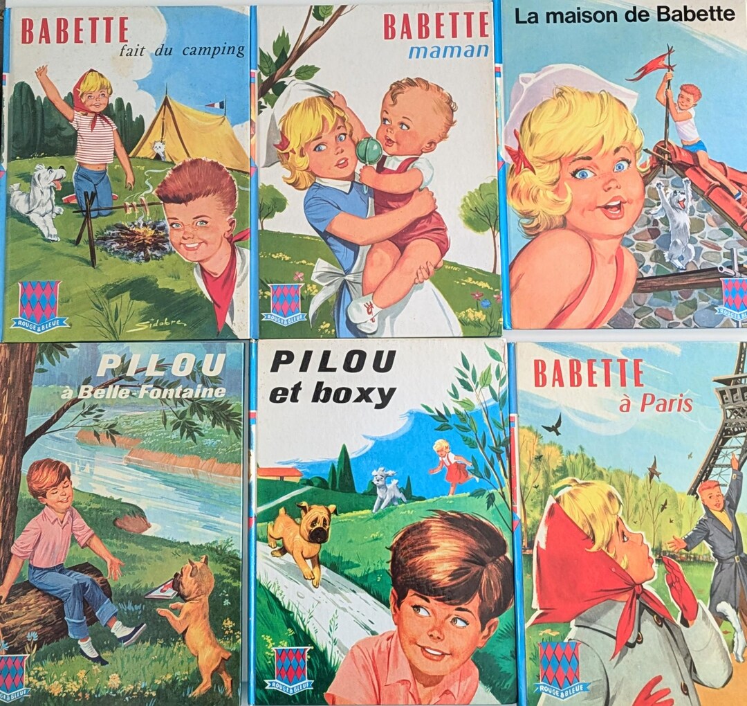 French Vintage Children's Books, Lot of 6 1960s Story Books, Harback ...