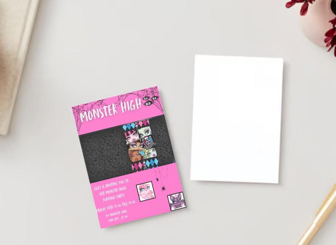 Monster High Invitation Template Little Girls Beautiful Ivitaion ...