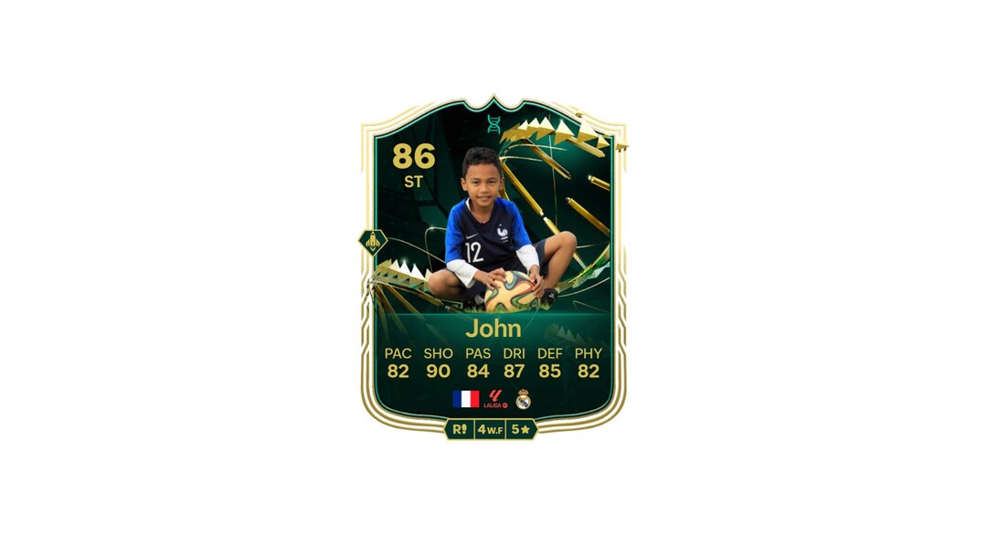 Custom FIFA Soccer Card With Your Photo Personalized Player Stats, Name ...