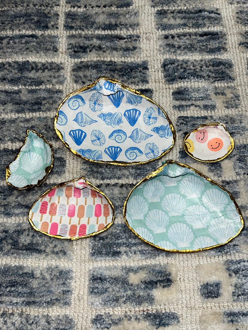 Nantucket Decoupage Shells - Etsy