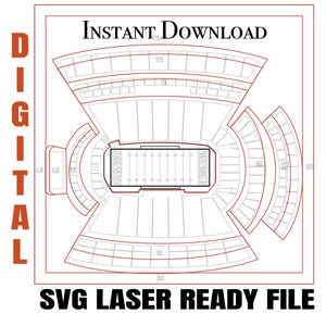 Stadium Series Football Stadium Digital Laser Cut File, Laser Ready ...