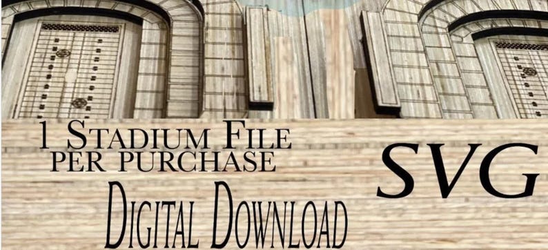 Stadium Series Football Stadium Digital Laser Cut File, Laser Ready ...