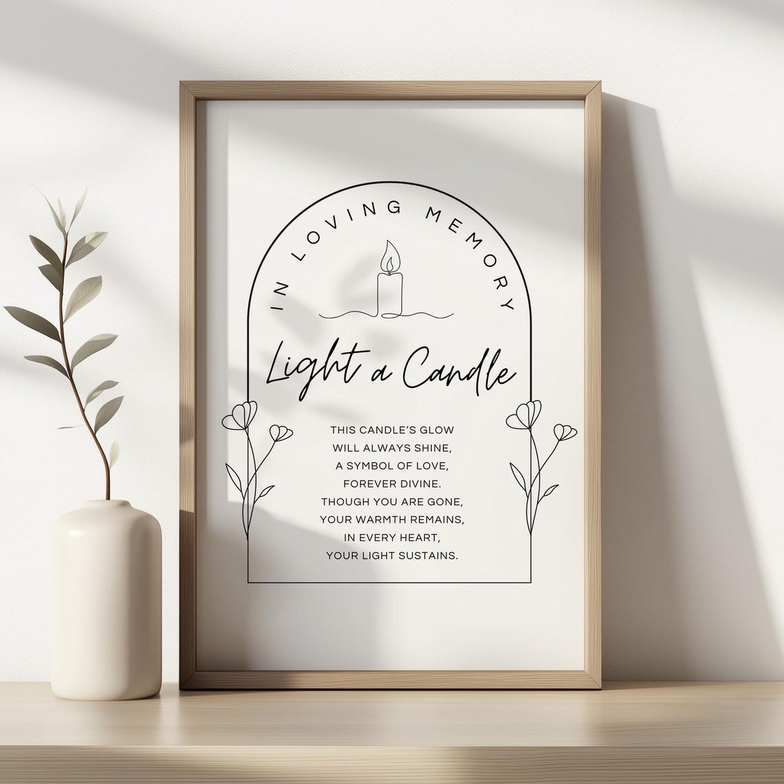 Funeral Candle Favor Sign, Funeral Wake Ideas, Please Take One Sign ...