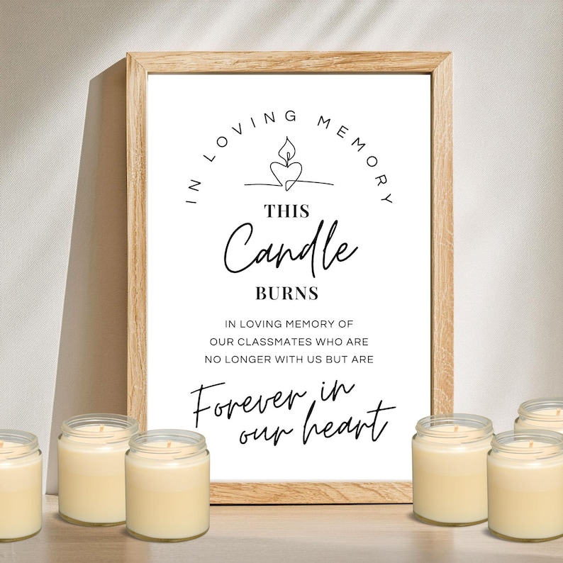Funeral Candle Favor Sign, Funeral Wake Ideas, Please Take One Sign ...