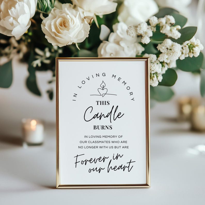 Funeral Candle Favor Sign, Funeral Wake Ideas, Please Take One Sign ...