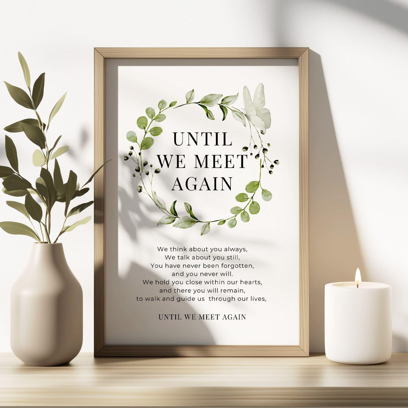 Funeral Poem, Funeral Favors Sign, Verse Until We Meet Again for ...