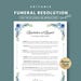 Funeral Resolutions for Classmates, Memorial Resolution, in Loving ...