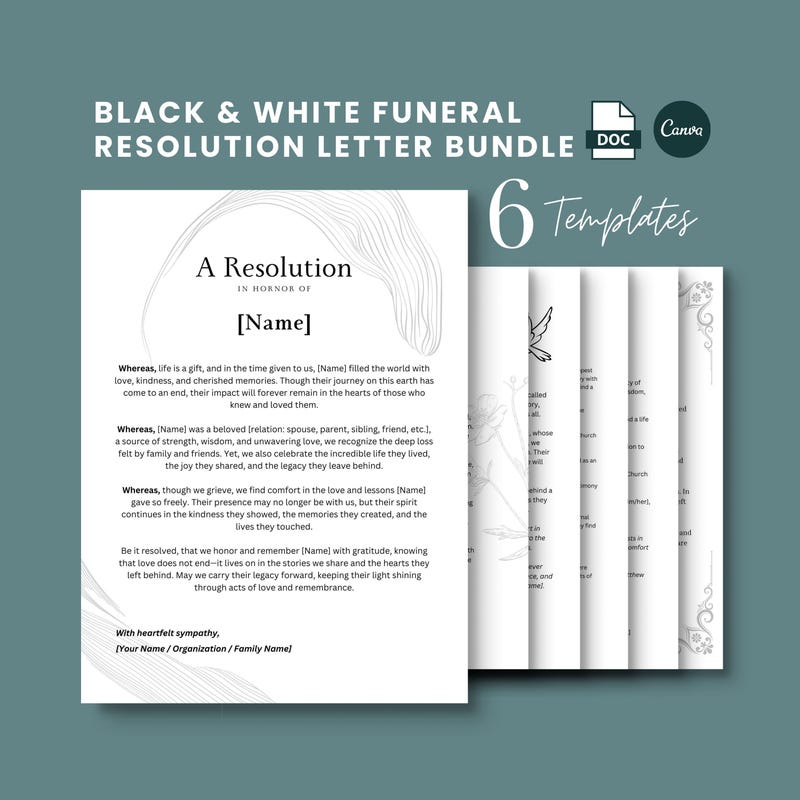 Funeral Resolutions for Black Churches - Etsy