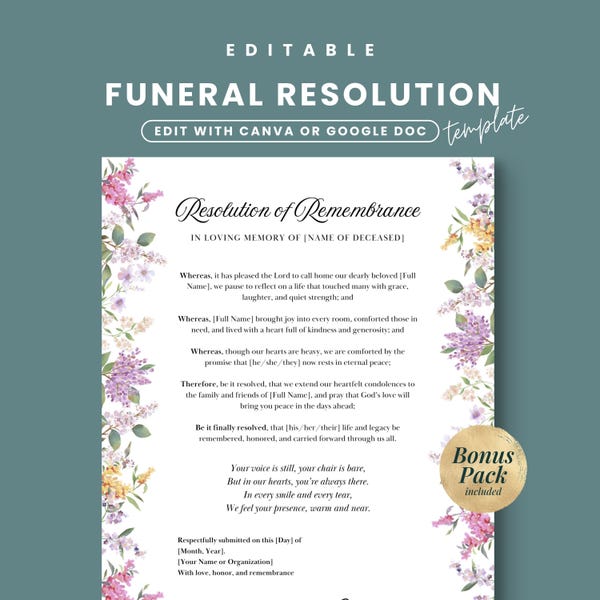 Funeral Resolutions for Black Churches - Etsy