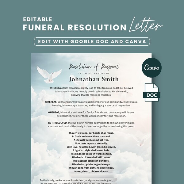 Poems for Funerals - Etsy