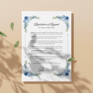 Funeral Resolutions for Classmates, Memorial Resolution, in Loving ...