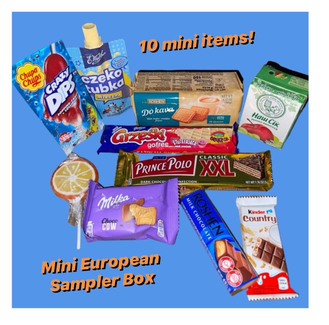 10 Piece European Mini Sampler Snack Box - Etsy