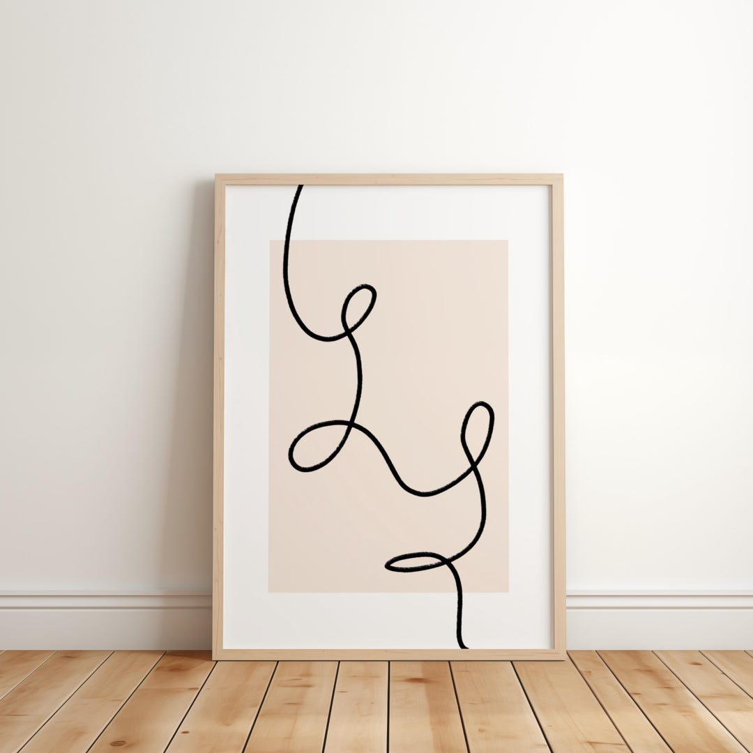 Minimalist Abstract Line Drawing Printable Wall Art - Etsy