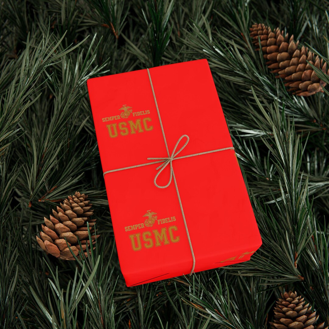 USMC Logo Wrapping Papers | Military Emblem Gift Wrap - Etsy