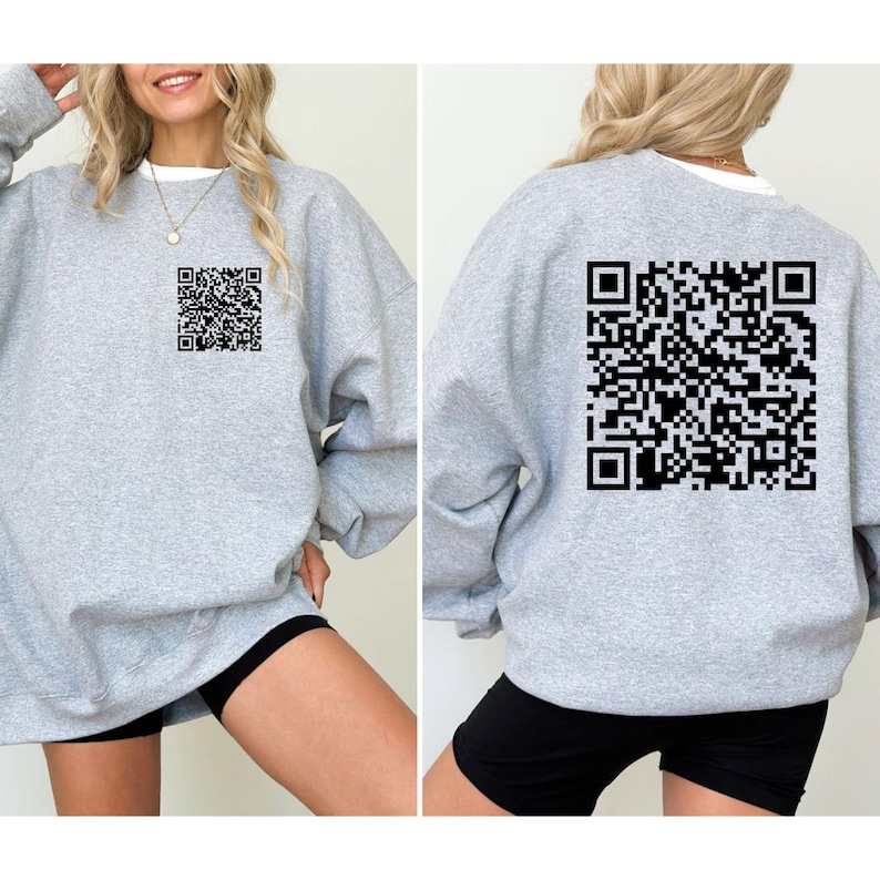 QR Code F.U Hoodie, QR Code F U Sweatshirt, Funny Gift, QR Code Sweater ...