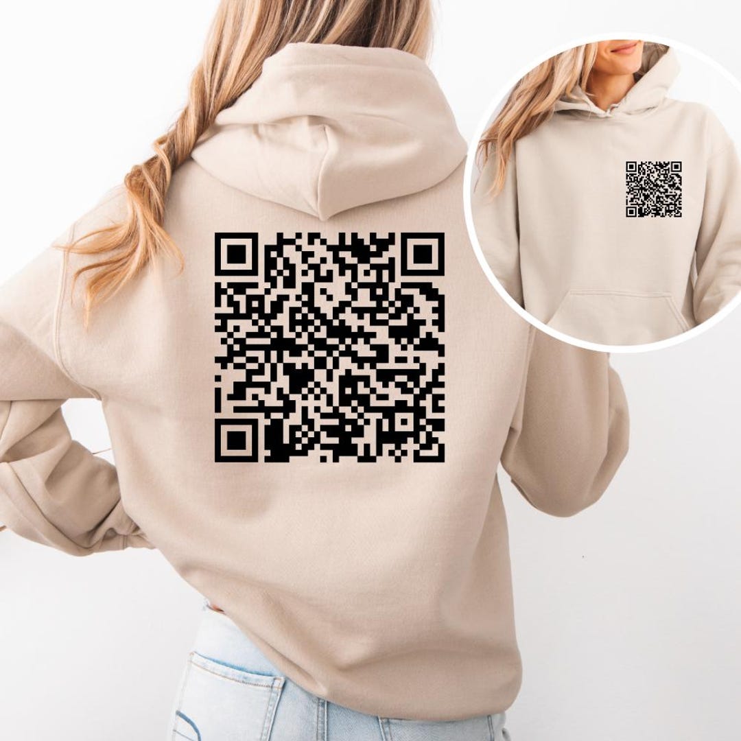 QR Code F.U Hoodie, QR Code F U Sweatshirt, Funny Gift, QR Code Sweater ...