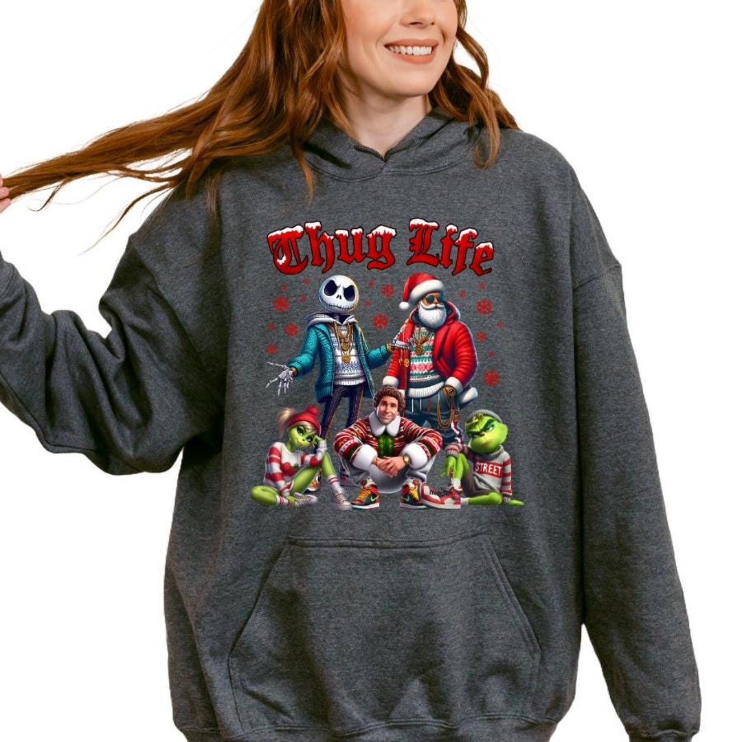 Viral Christmas Movie Thug Life Sweater, Thug Life Hoodie, Family ...