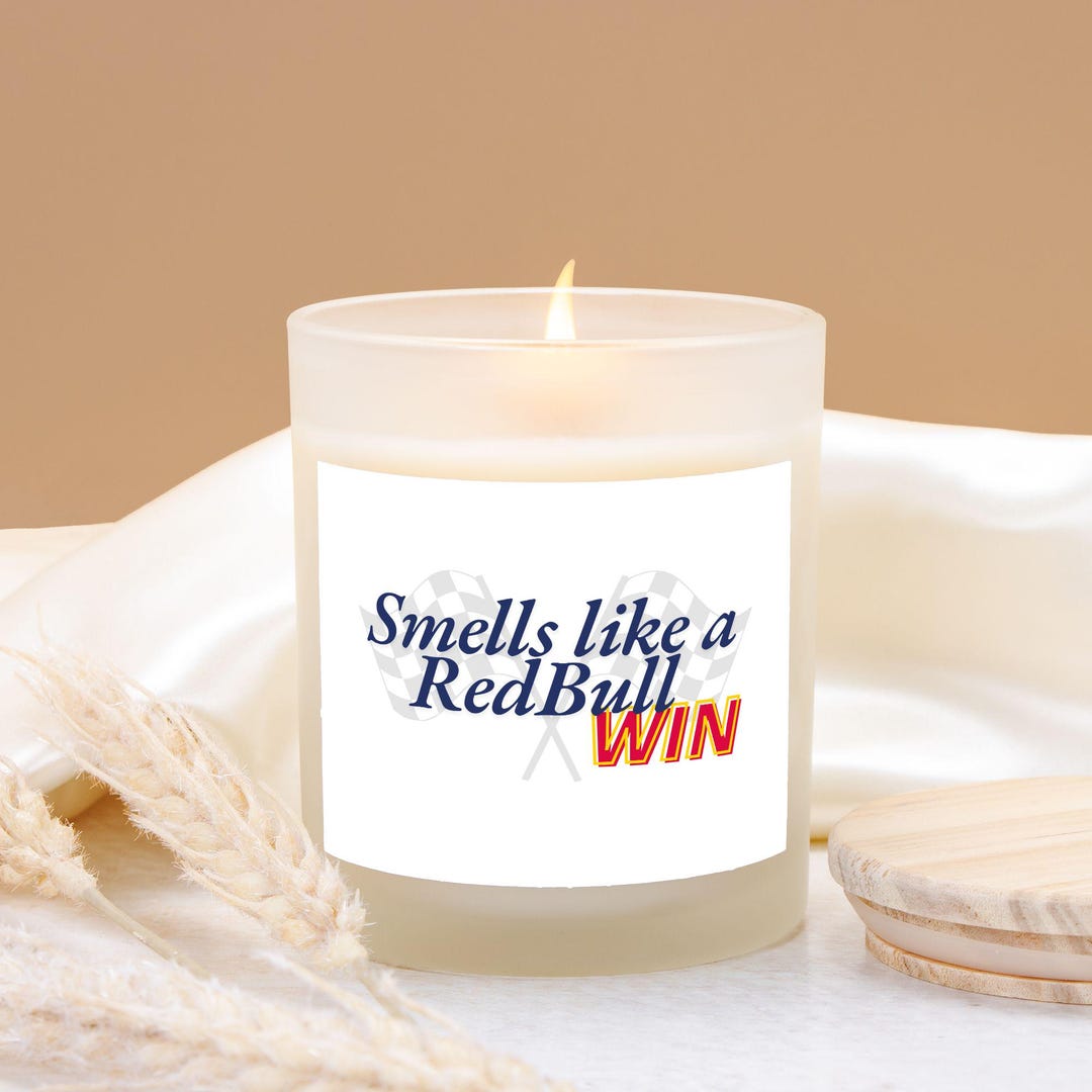Smells Like a Redbull Win Candle - Frosted Glass (hand Poured 11 Oz ...