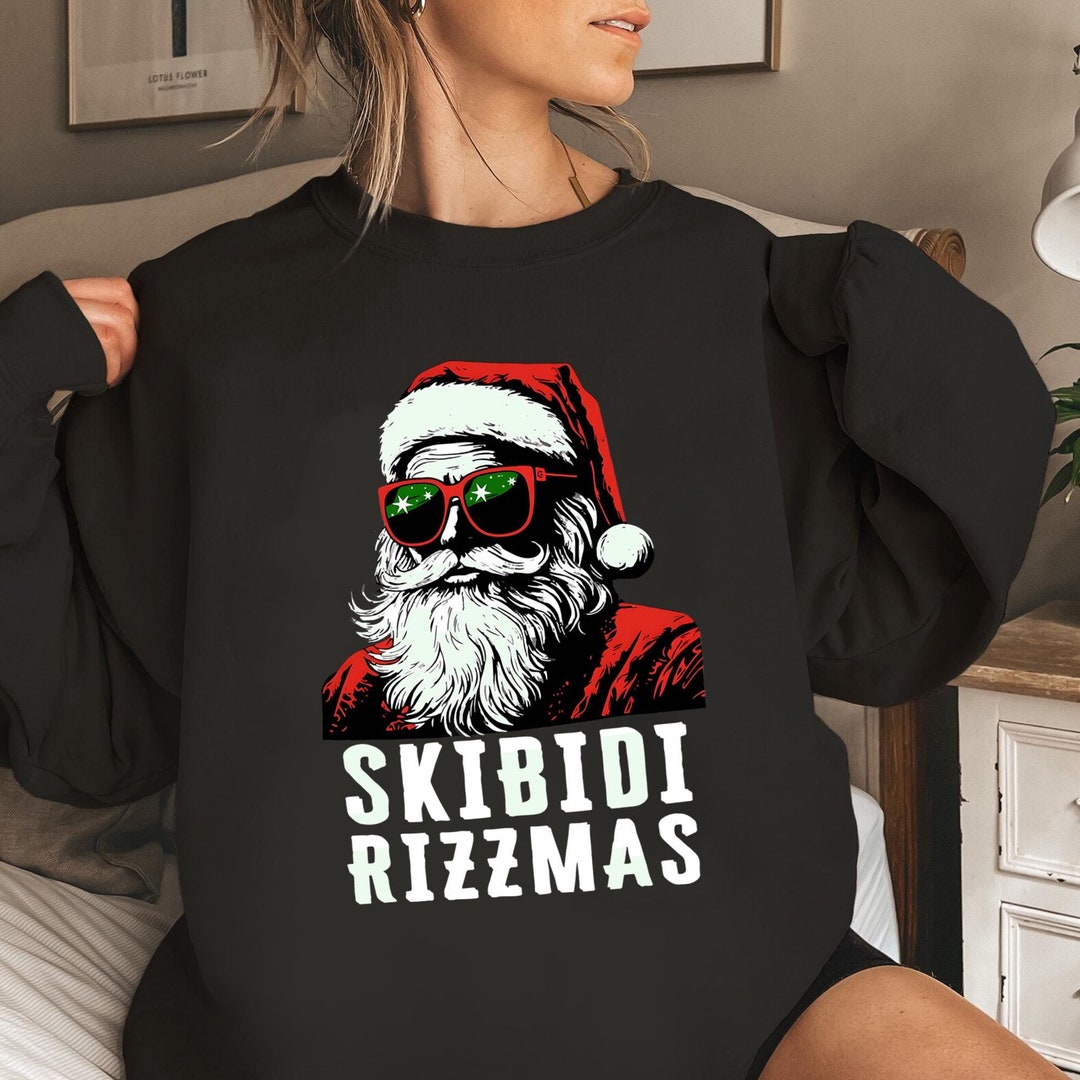 Skibidi Rizzmas Christmas Rizz Santa Claus Charisma Kid Cool Unisex Softstyle T-shirt, Holiday ...