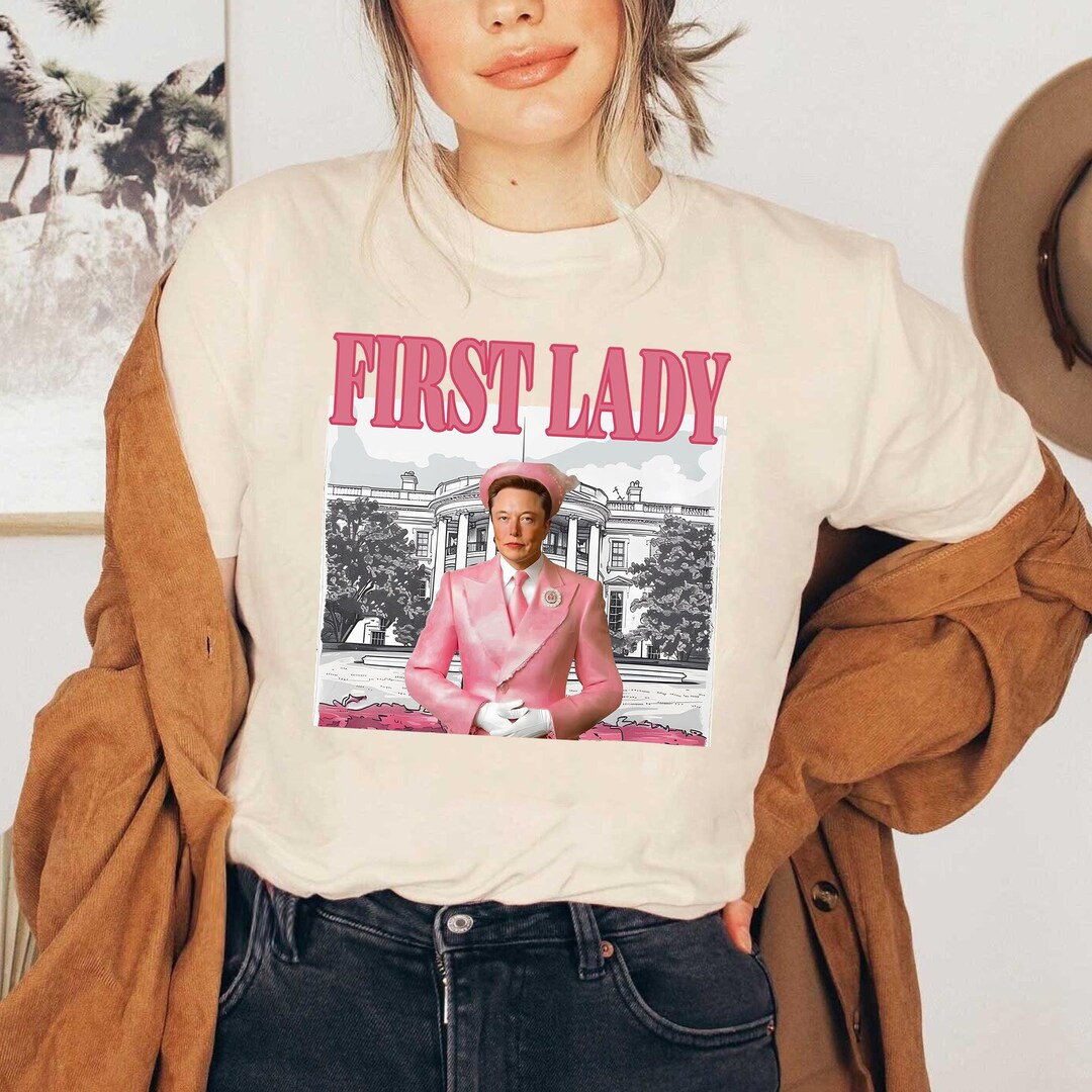 Funny Elon First Lady Cute Vintage Sweatshirt, Elon Pink Funny Hoodie ...
