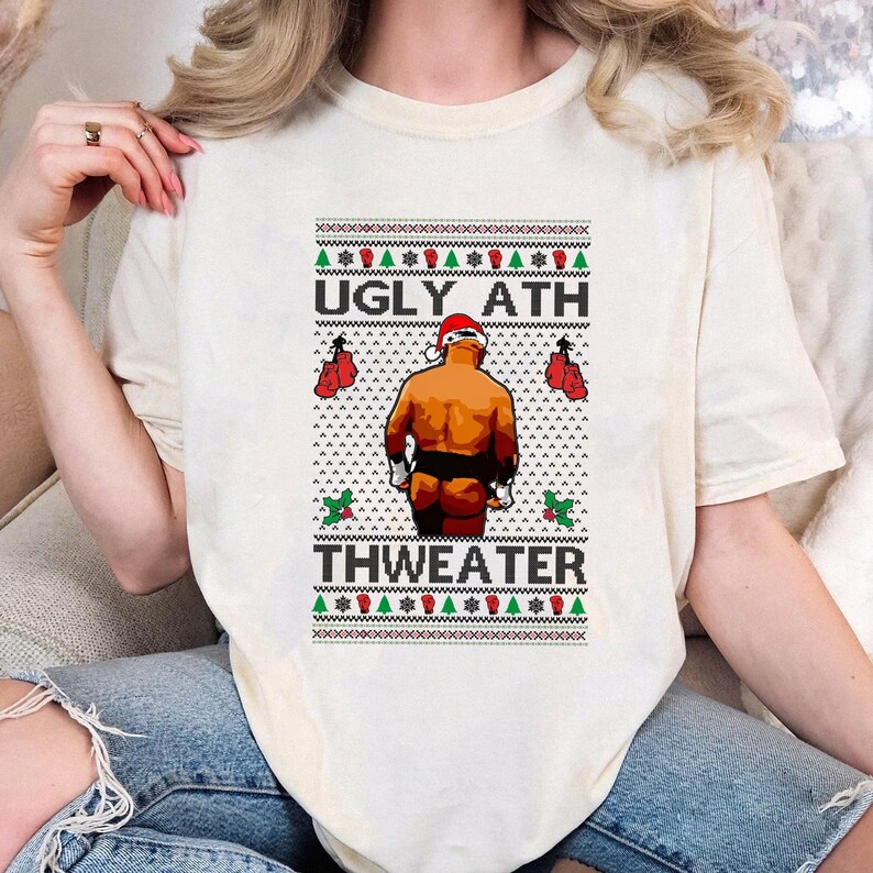 Ugly Ath Thweater Shirt, Mike Tyson Butt Viral Kiss My Ass Boxing Fight ...