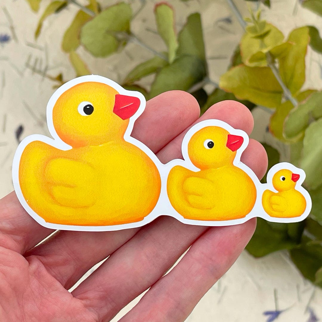 Vinyl Sticker, Rubber Ducks. Hand Drawn, Waterproof, Funny Gift ...