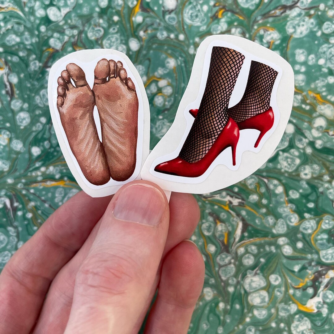 Feet and High Heels Stickers Hand Drawn Waterproof Vinyl Decals for ...